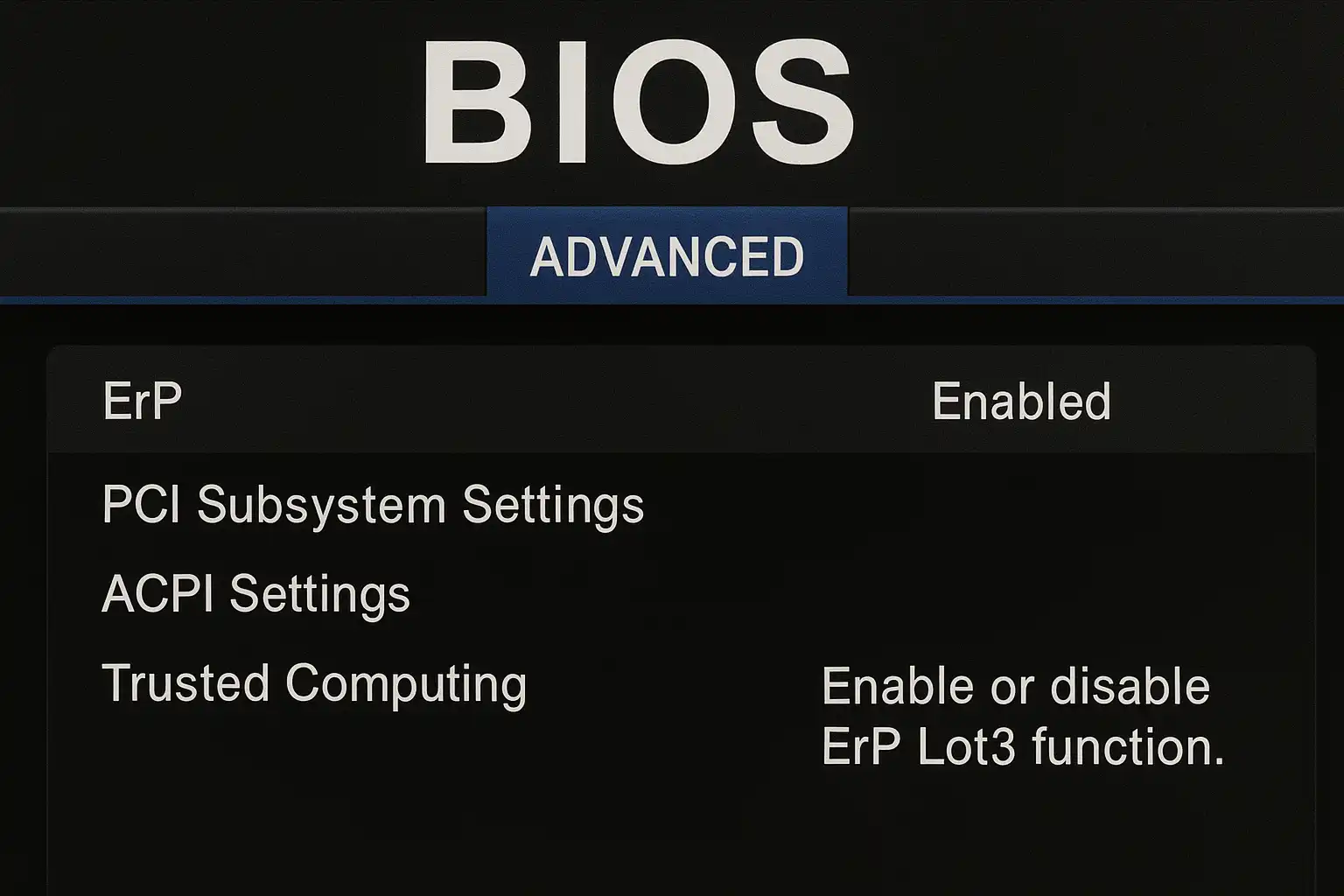 BIOS里的ERP设置详解，如何正确开启ERP功能？ • 简道云